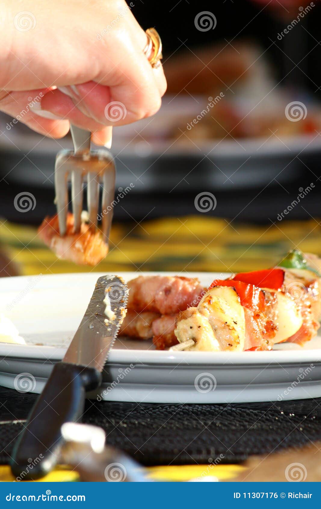 Eating dinner stock photo. Image of food, dinner, plate - 11307176