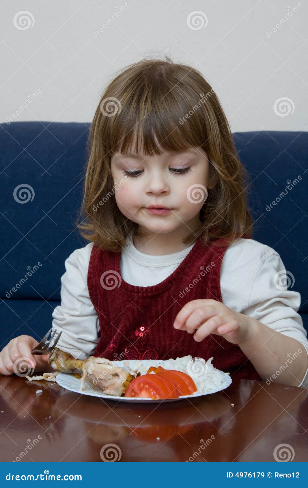 Eating dinner stock image. Image of peckish, children - 4976179