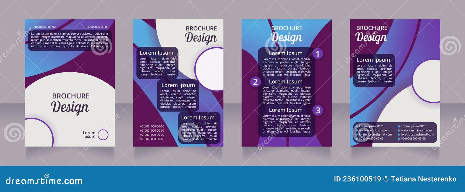 Eating Disorders and Its Treatment Blank Brochure Layout Design Stock ...