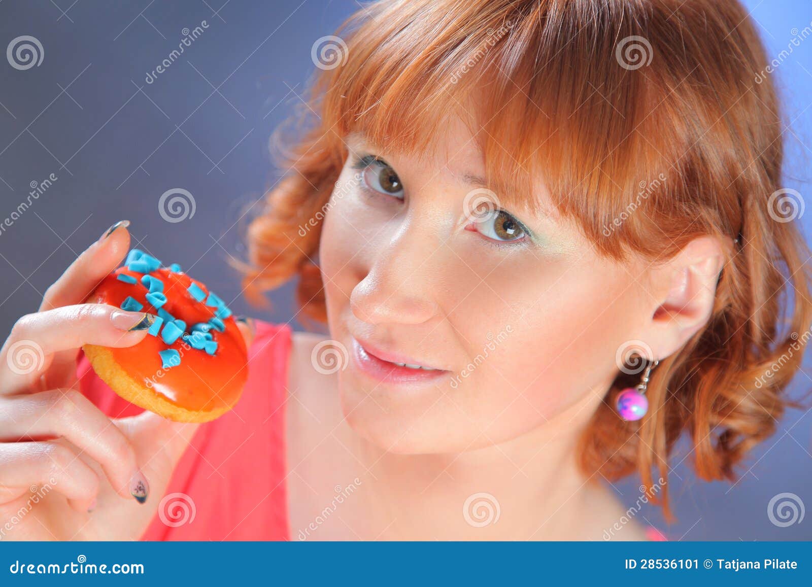 Eating donut stock image. Image of hungry, snack, candy - 28536101