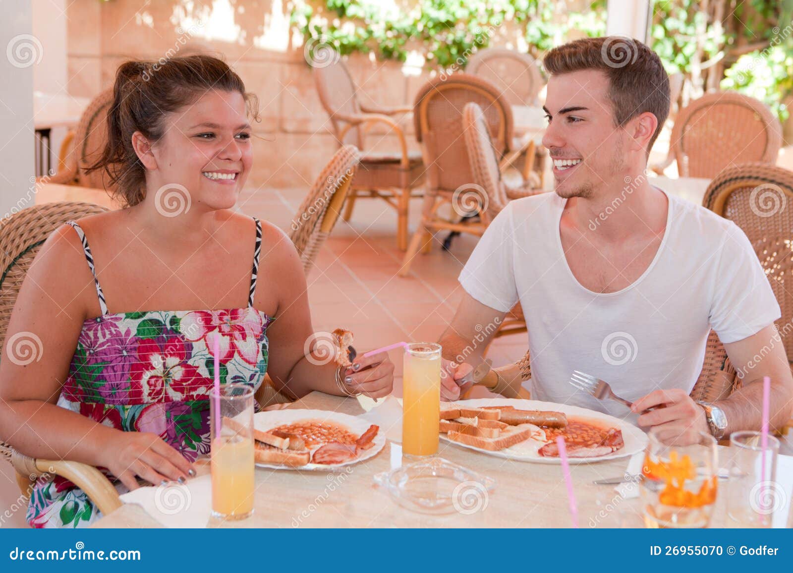 Eating english breakfast stock photo. Image of table - 26955070