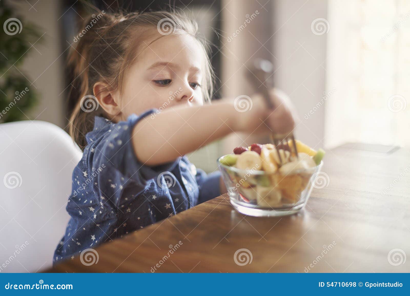 Eating fresh fruits stock photo. Image of plate, fruits - 54710698