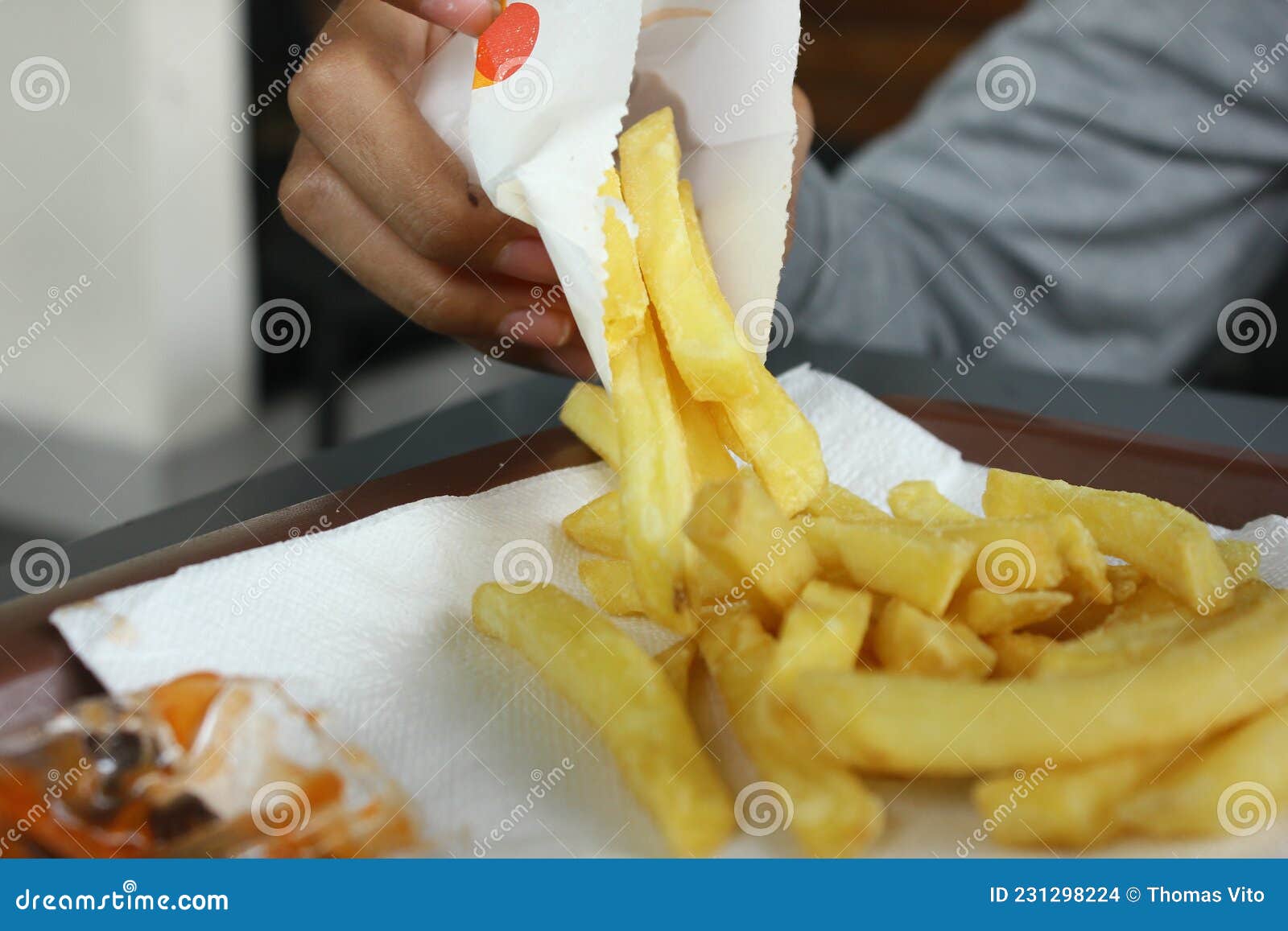 Eating Fried Rice, in Mcdonalds Caffe Editorial Stock Image - Image of ...