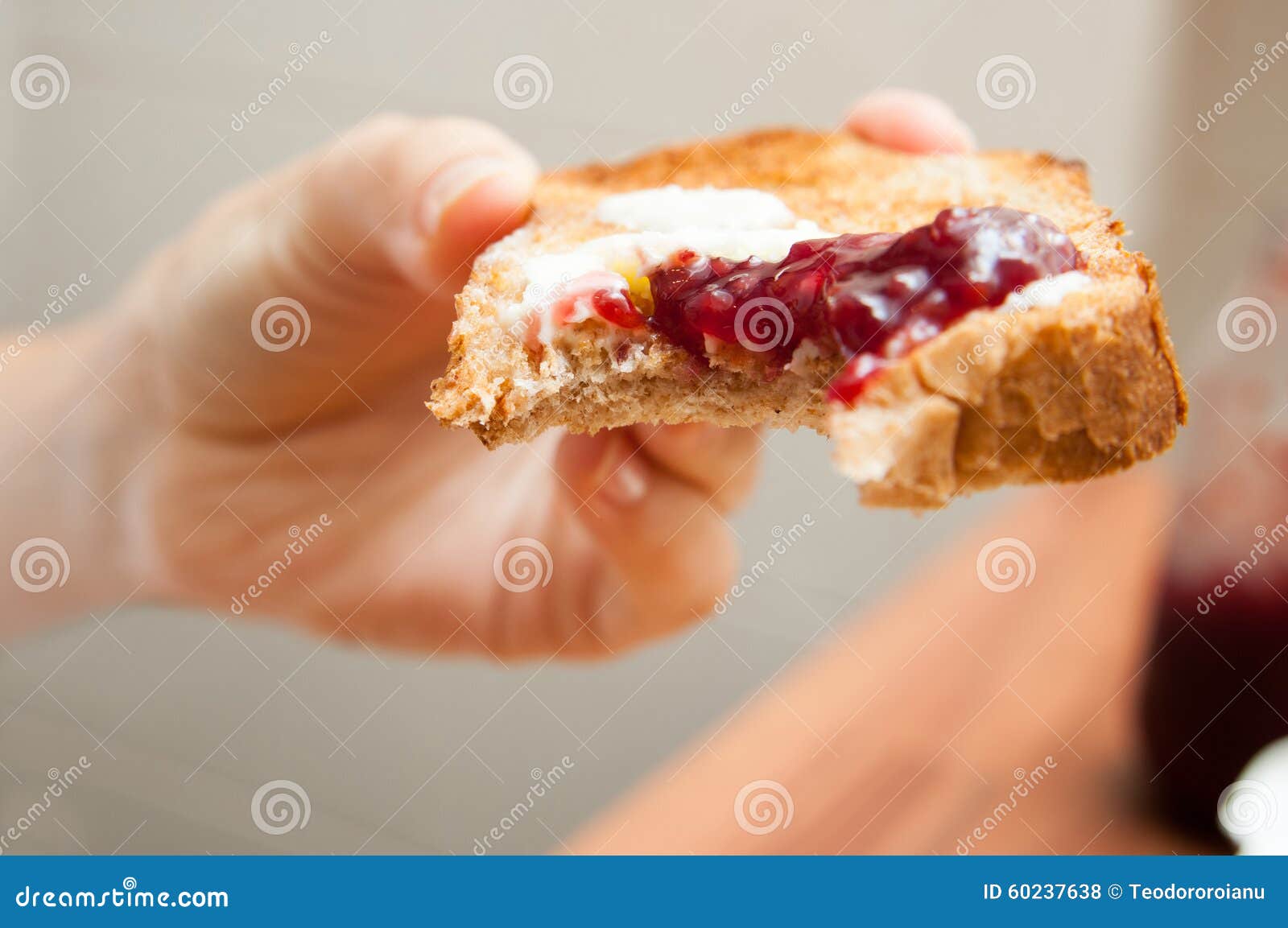 Eating fruit jam stock photo. Image of raspberry, cutlery - 60237638