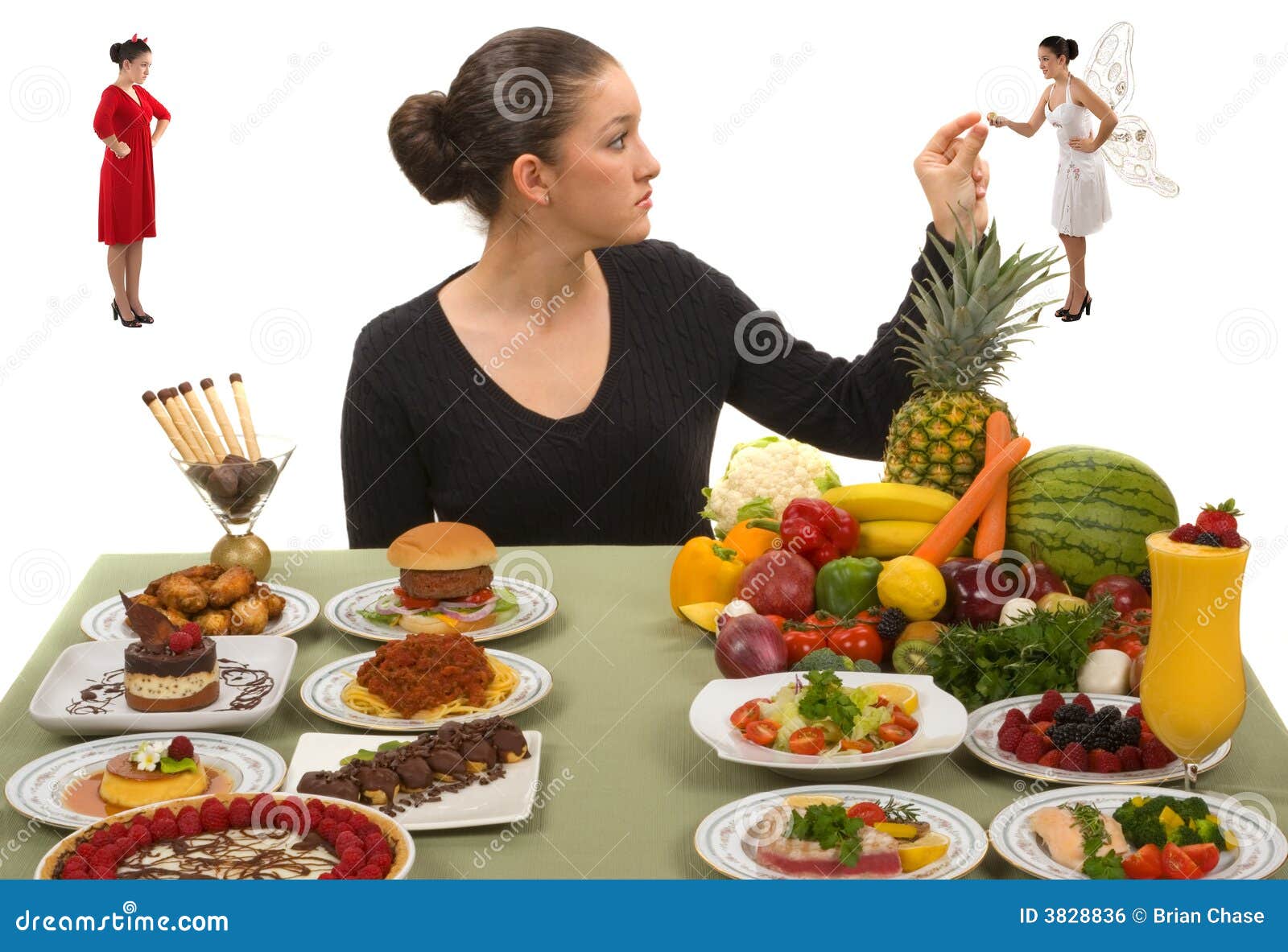Eating Healthy stock photo. Image of costume, fatty, dessert - 3828836