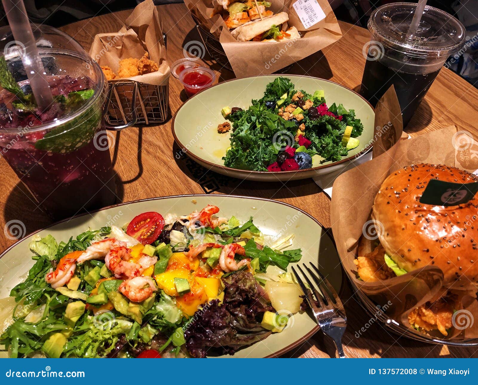 Eating healthy in KFC editorial stock photo. Image of healthy - 137572008