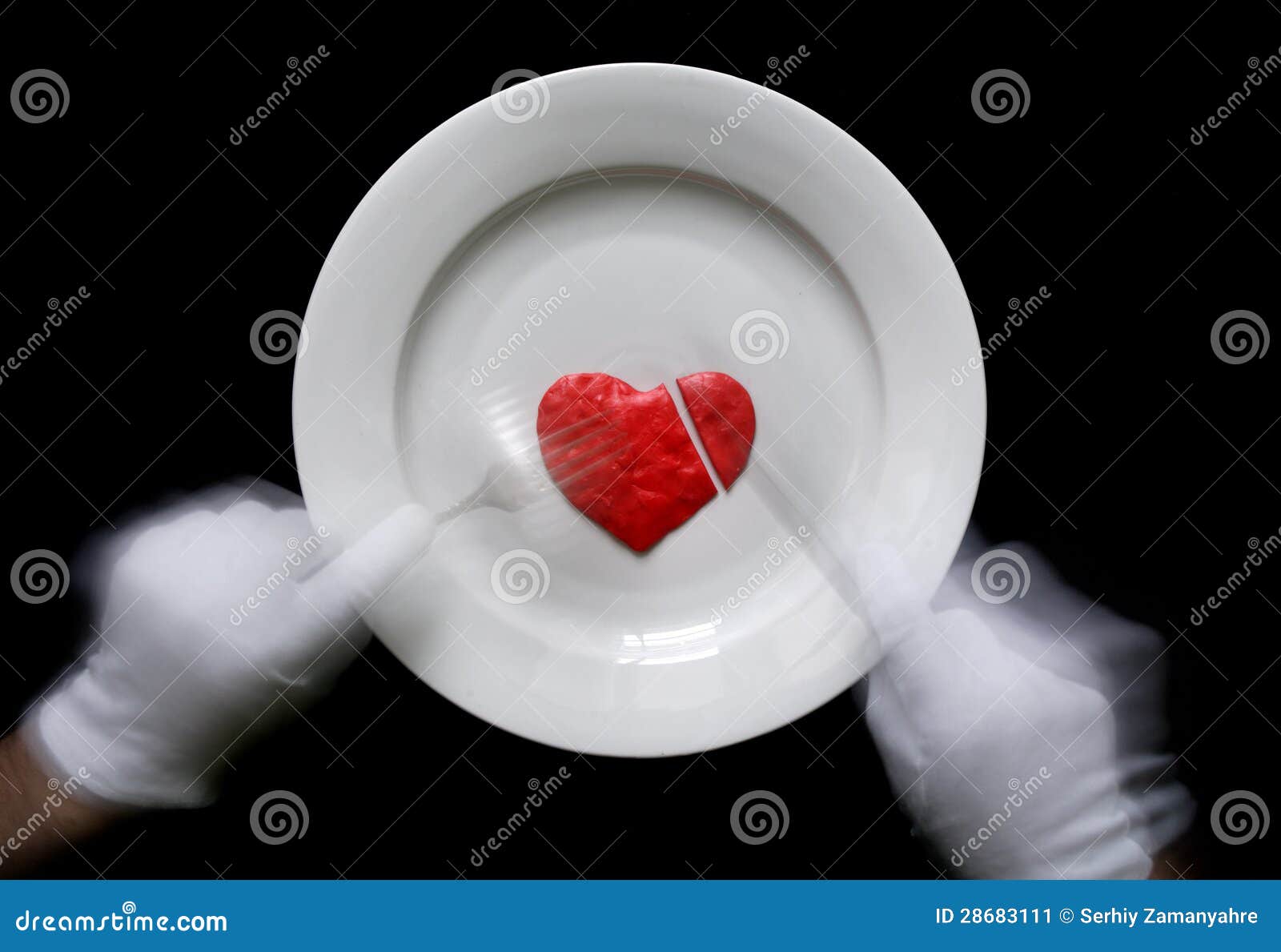 Eating of the human heart stock image. Image of cafe - 28683111