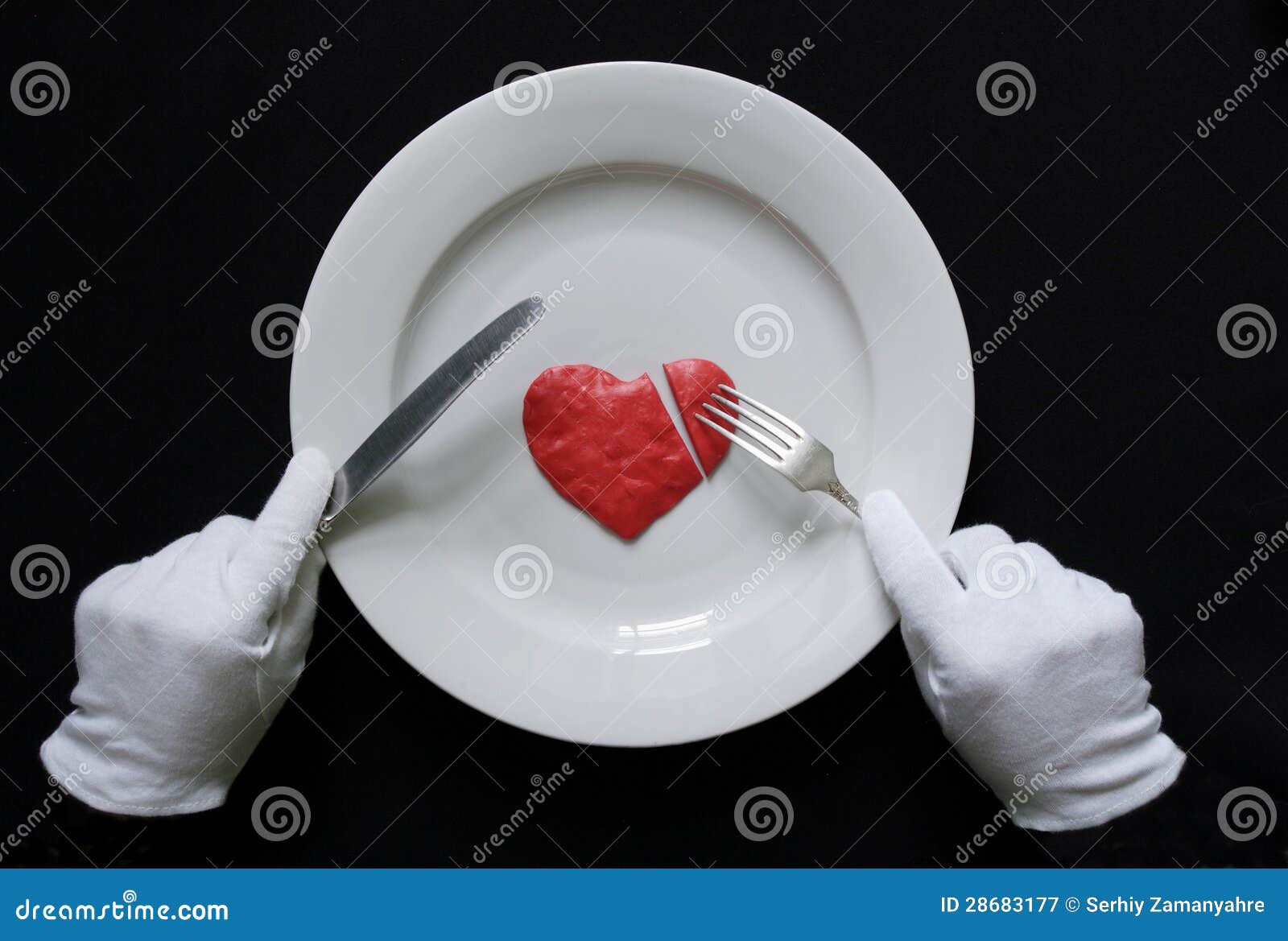 Eating of the human heart stock image. Image of dinner - 28683177