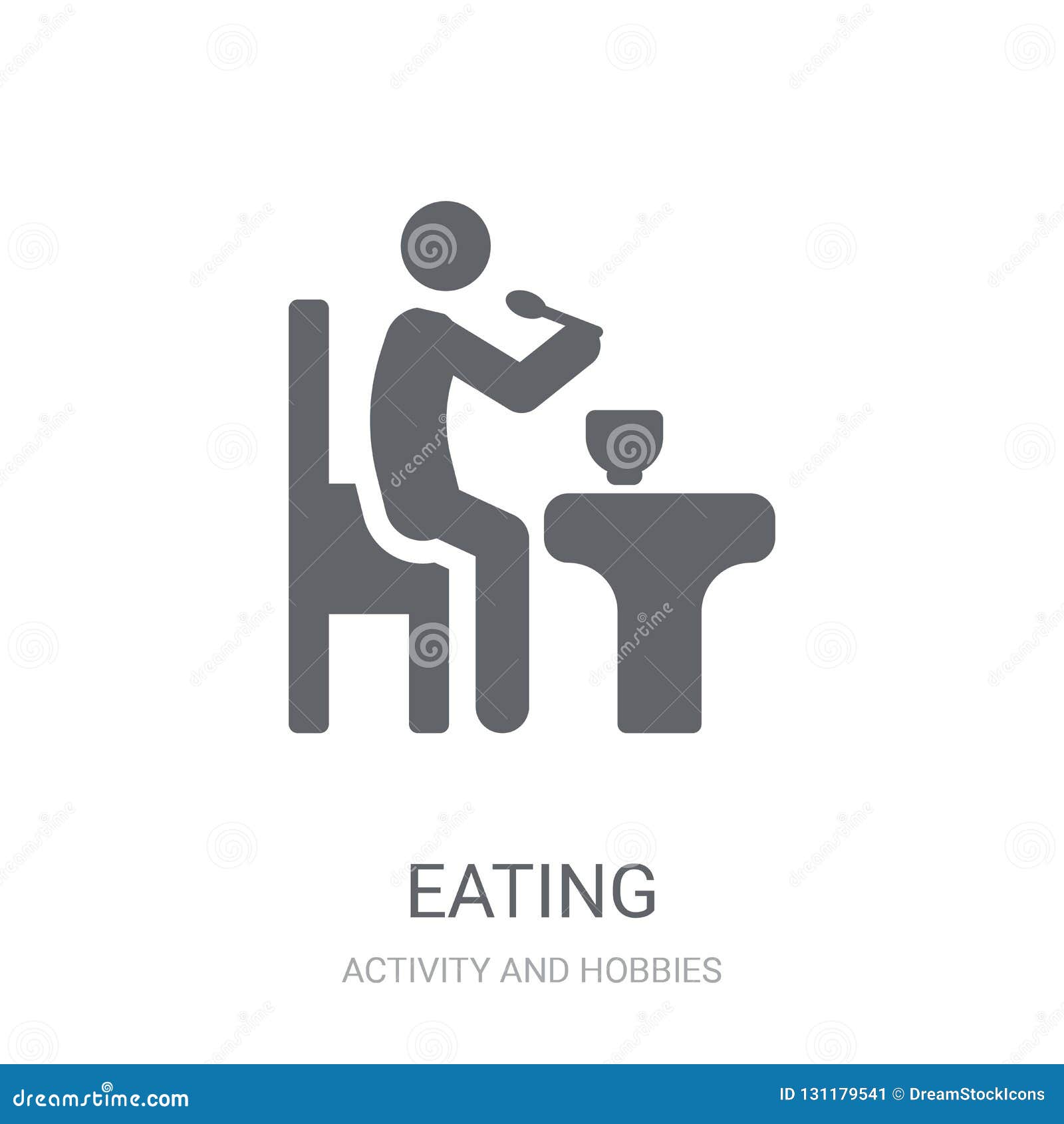 Eating Icon. Trendy Eating Logo Concept on White Background from Stock ...