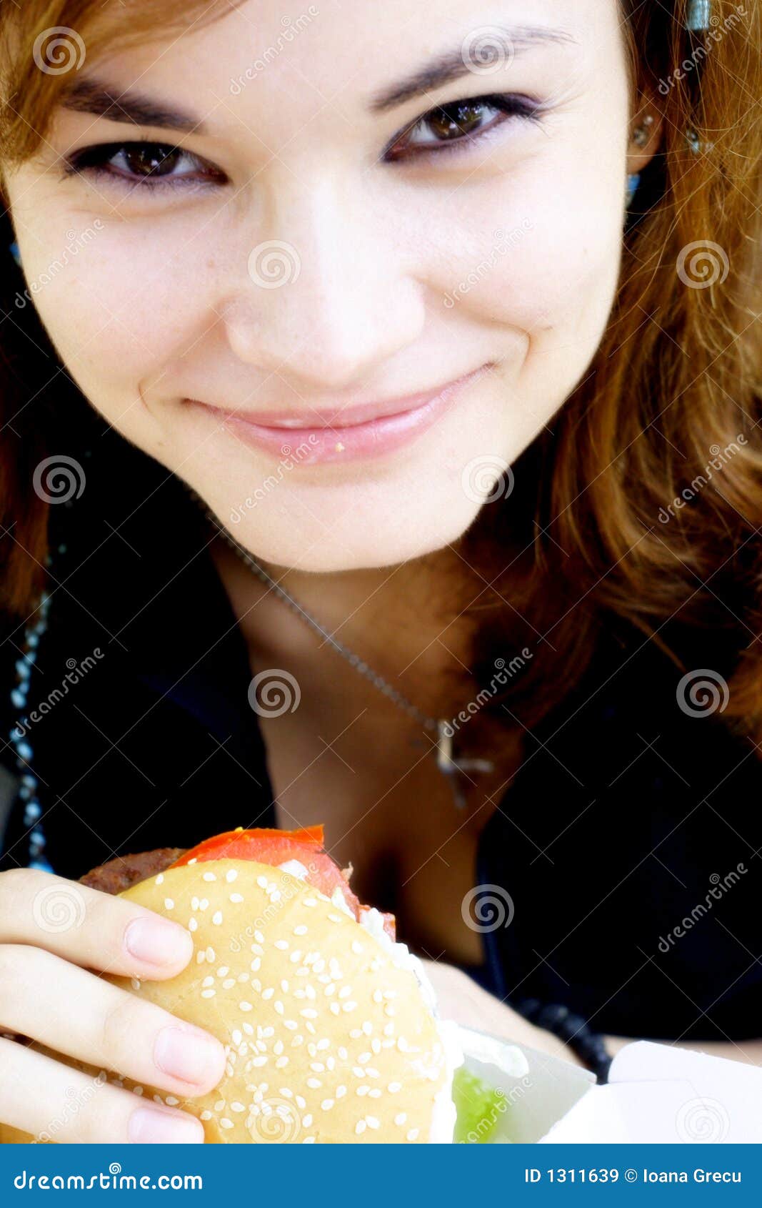 Eating junk food stock image. Image of eating, lunch, bread - 1311639