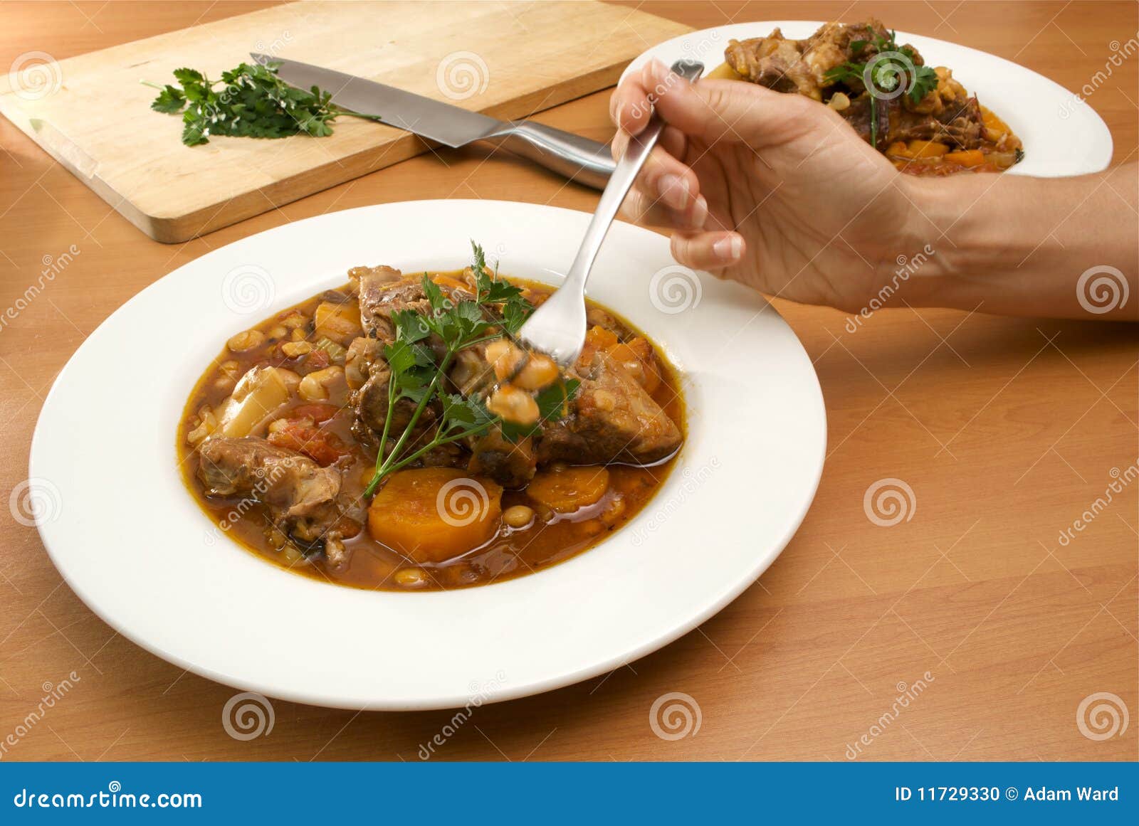 Eating lamb stew stock photo. Image of healthy, dish - 11729330