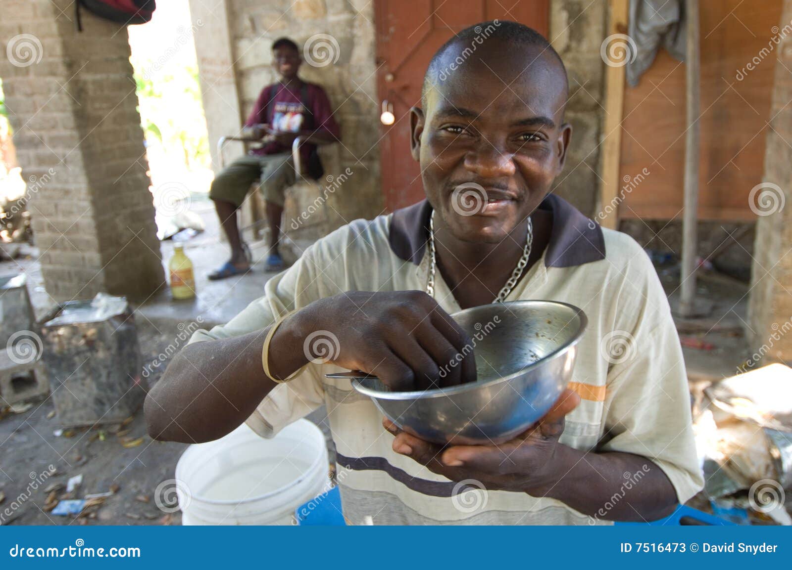 Eating a Meal editorial stock photo. Image of disaster - 7516473