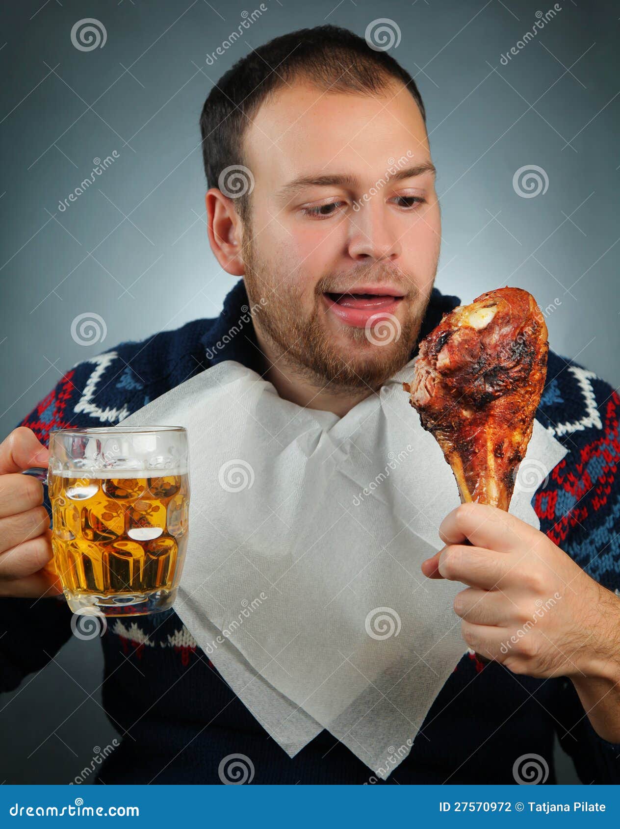 Eating meat stock photo. Image of drinking, mouth, overweight - 27570972