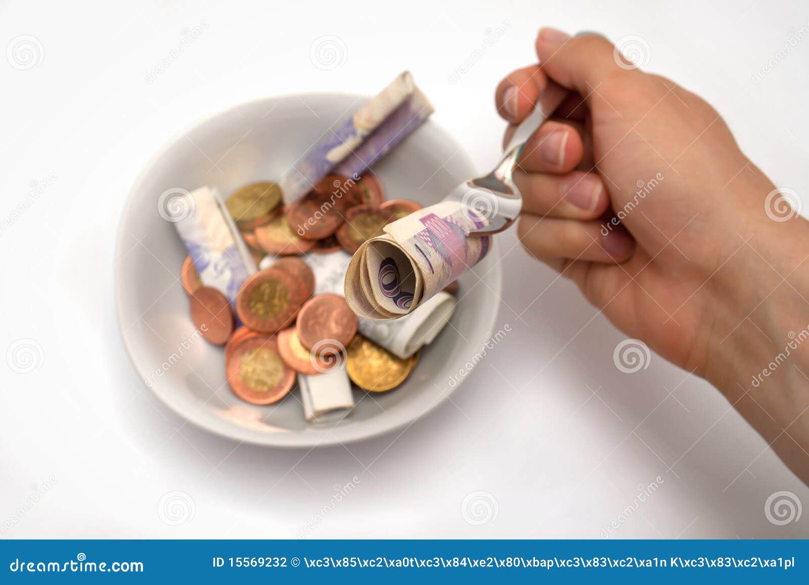 Eating Money stock photo. Image of coin, coinage, devour - 15569232