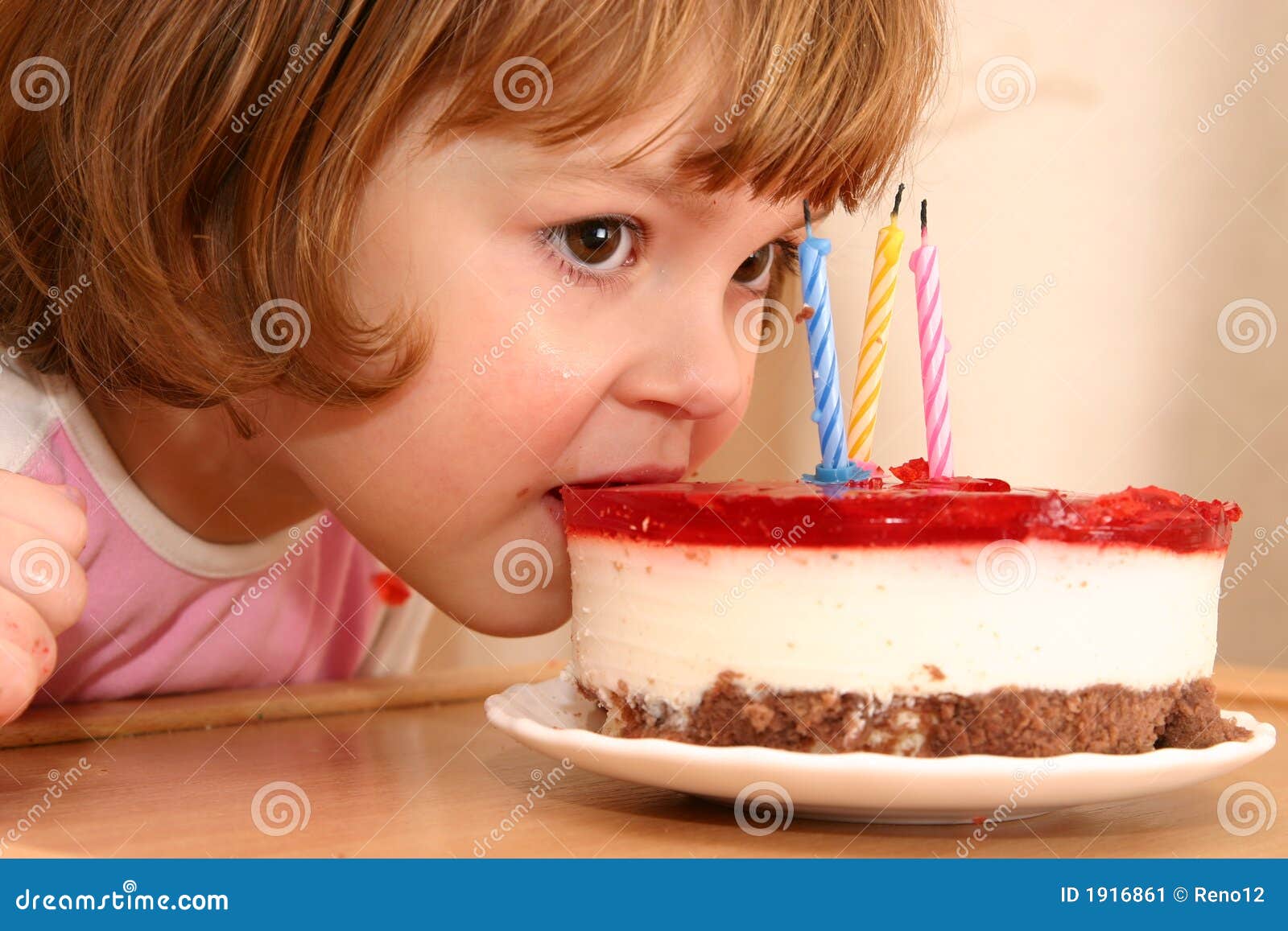 Eating my birthday cake stock image. Image of cute, cake - 1916861
