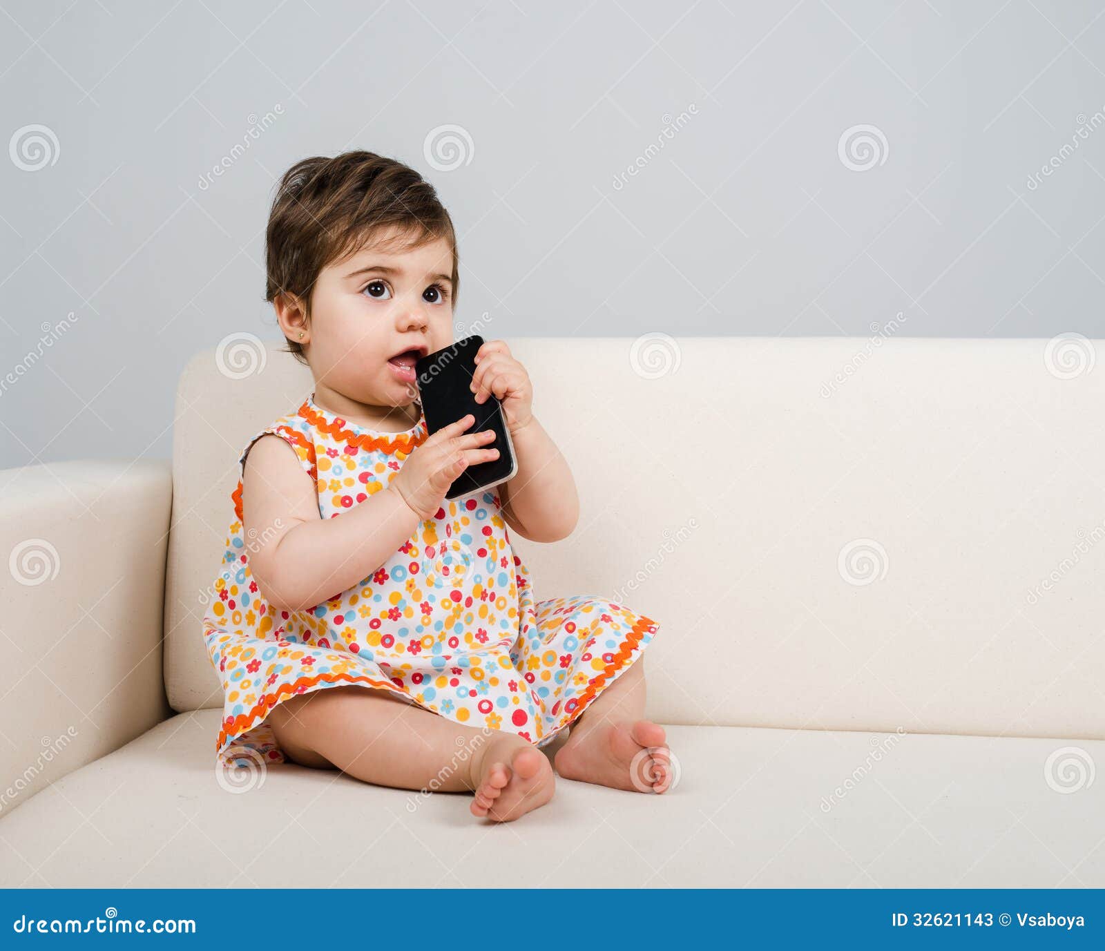 Eating my phone stock image. Image of baby, phone, childhood - 32621143