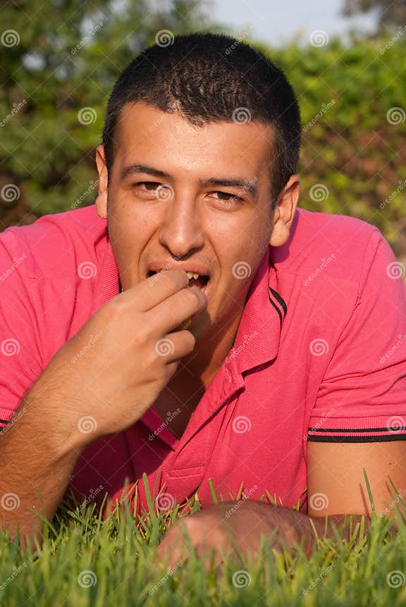 Eating in nature stock image. Image of laying, sunny - 20146357