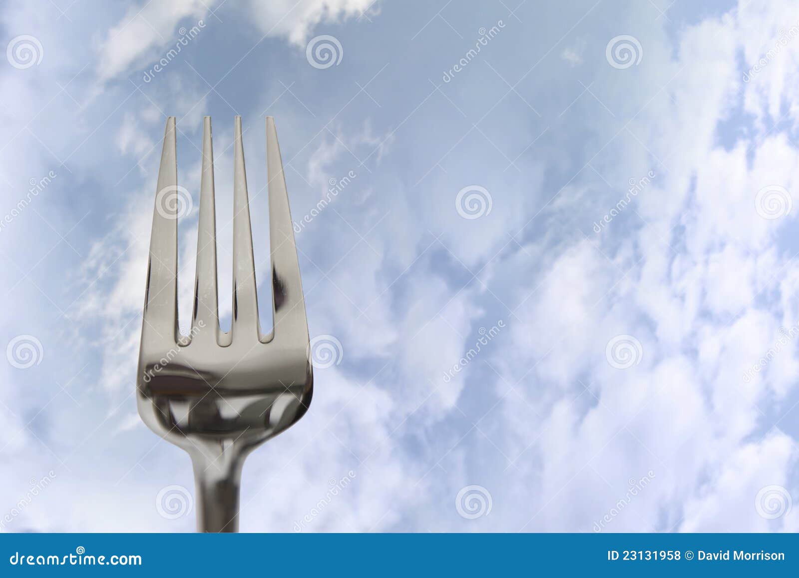 Eating Out Fork Isolated in Clouds Stock Photo - Image of dine, clean ...