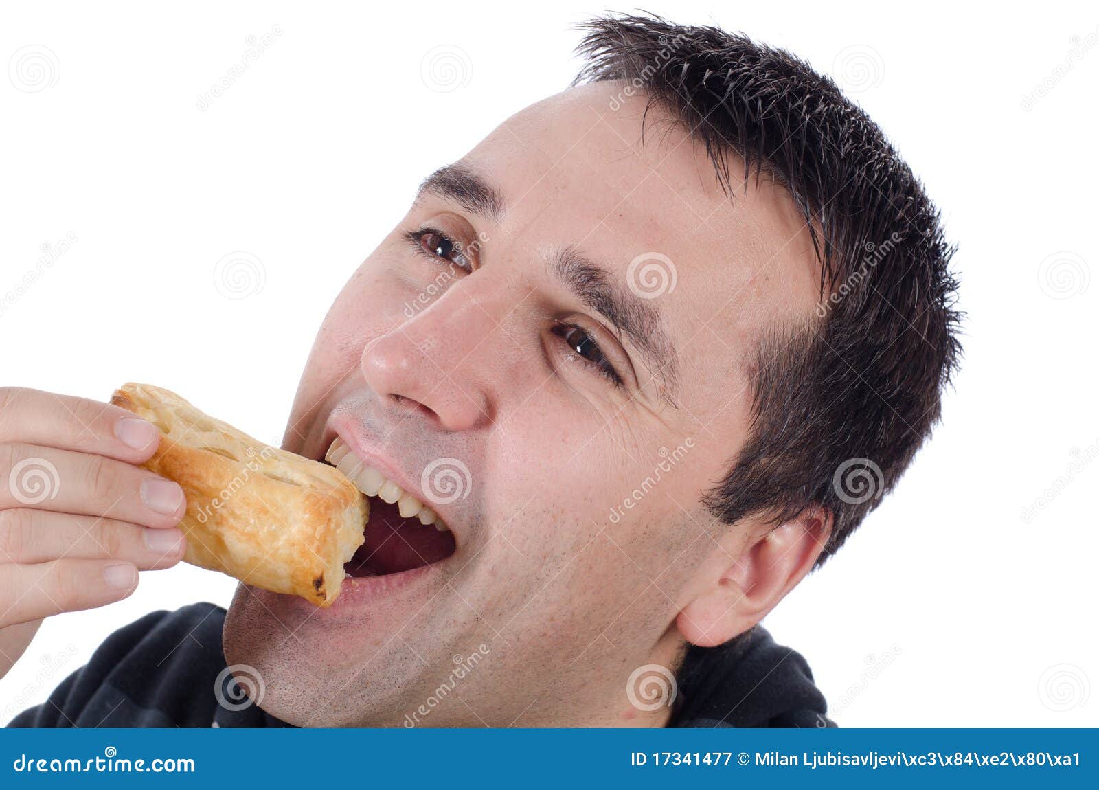 Eating Pastry stock image. Image of food, young, unhealthy - 17341477