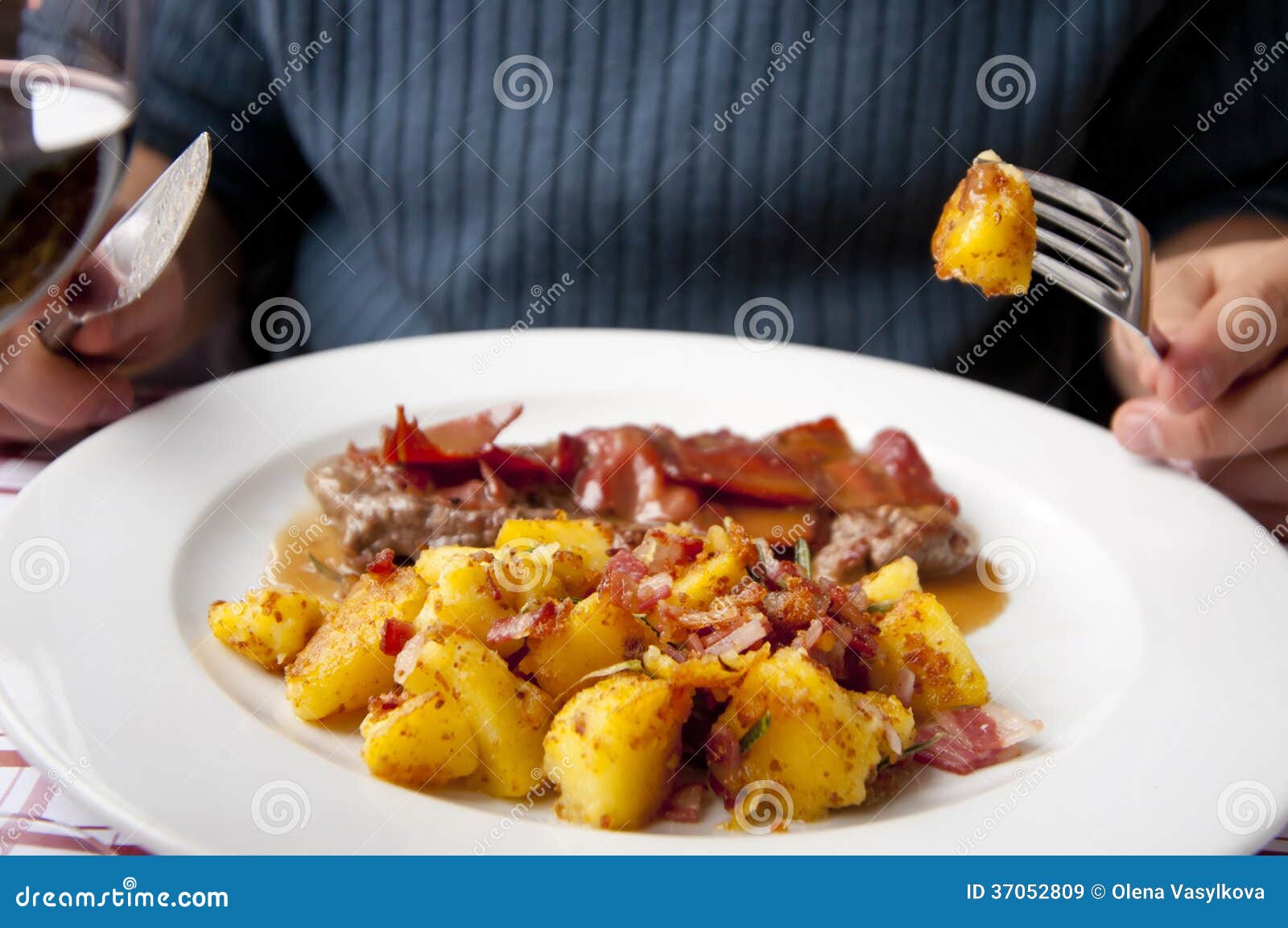 Eating potatoes stock image. Image of natural, human - 37052809