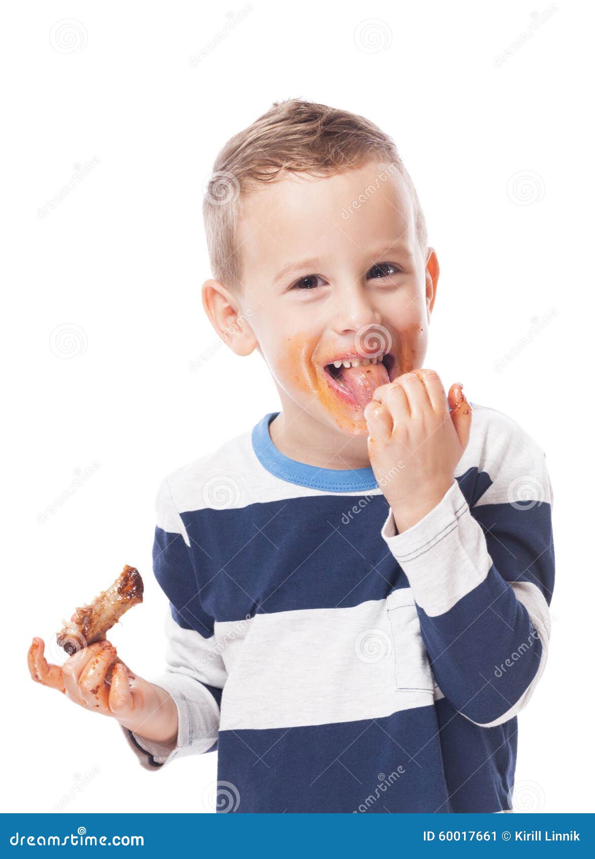 Eating ribs stock image. Image of lunch, isolated, little - 60017661