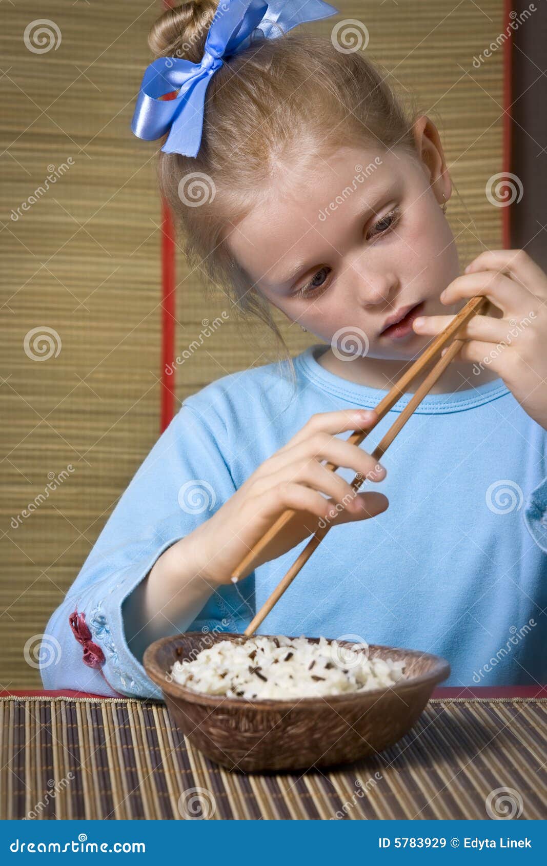 Eating rice stock image. Image of healthy, blond, cereal - 5783929