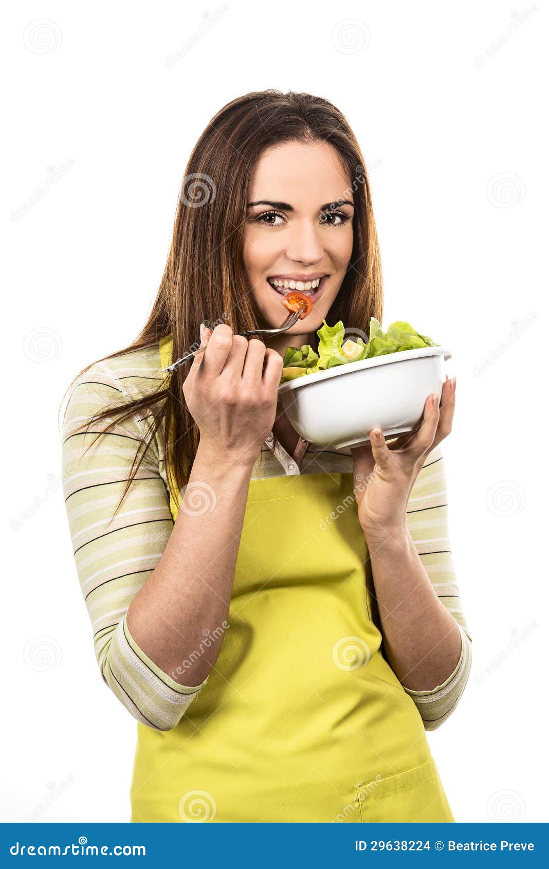 Eating salad stock photo. Image of cook, lifestyle, eating - 29638224
