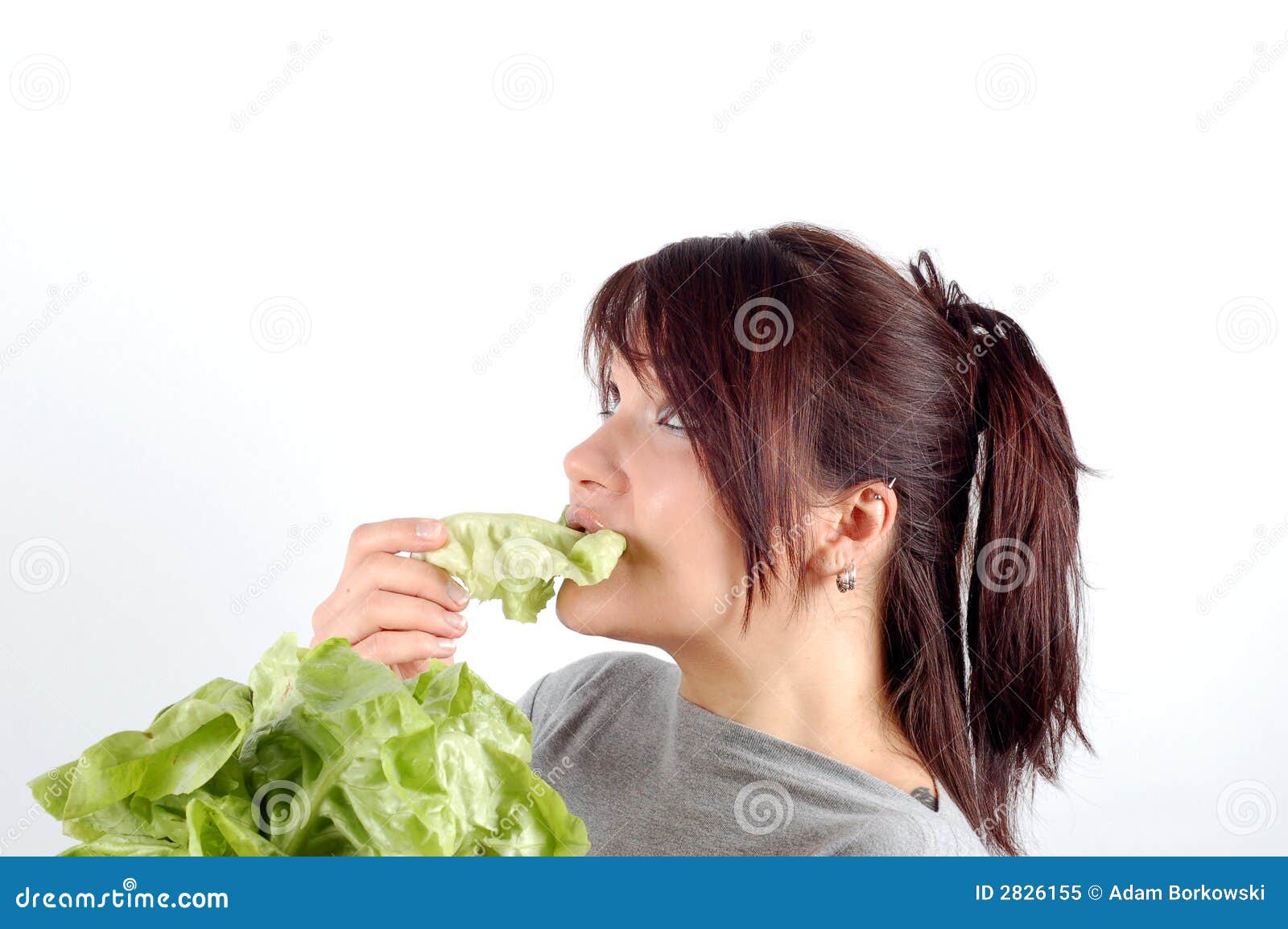 Eating salad #3 stock image. Image of kitchen, isolated - 2826155