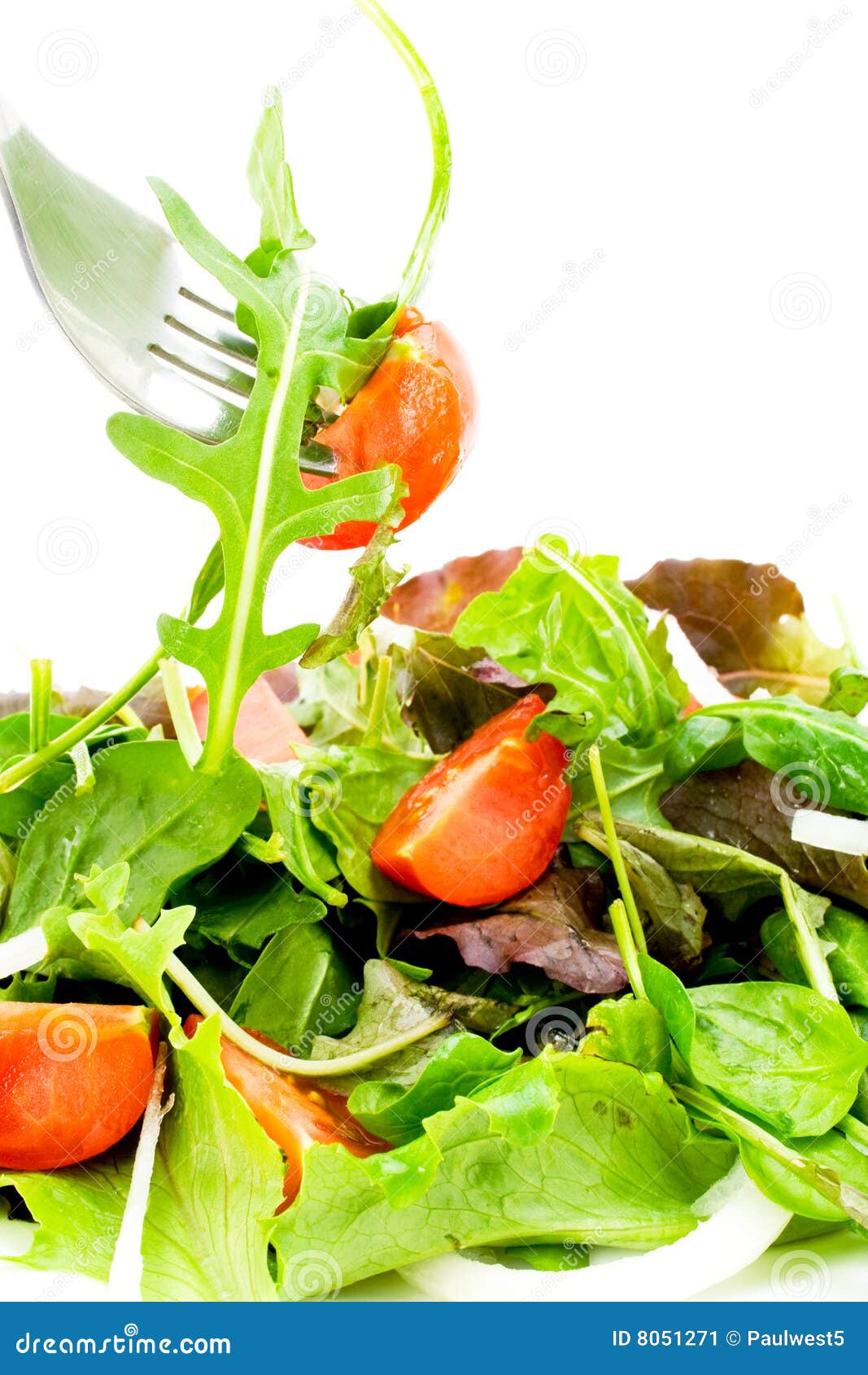 Eating salad stock image. Image of tomato, health, delicious - 8051271