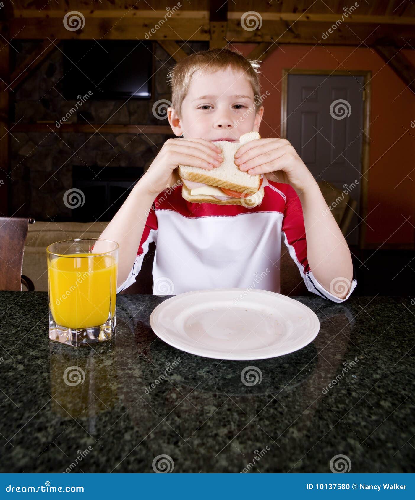 Eating a Sandwhich stock photo. Image of lifestyle, child - 10137580