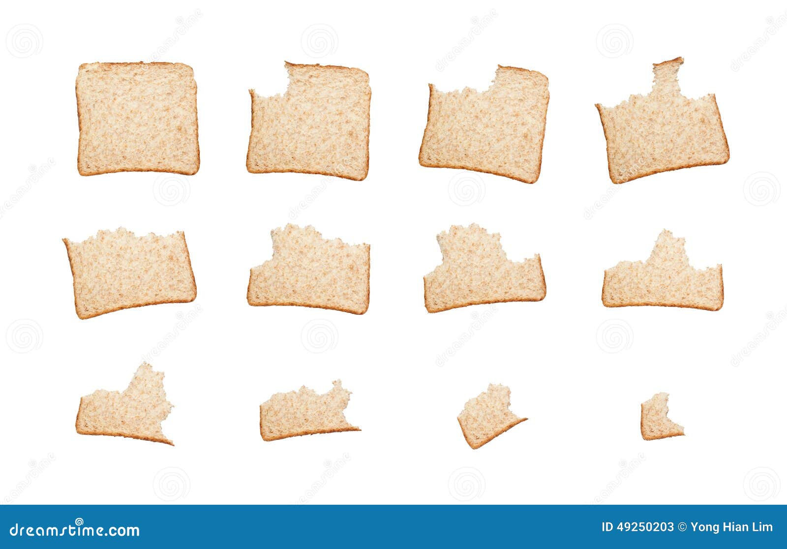 A Slice Of Wholemeal Bread With A Face Shape Royalty-Free Stock ...