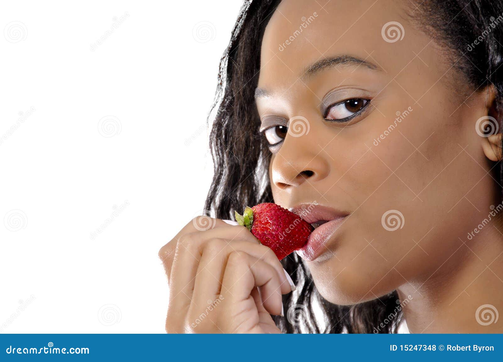 Eating a Strawberry stock photo. Image of fresh, diet - 15247348