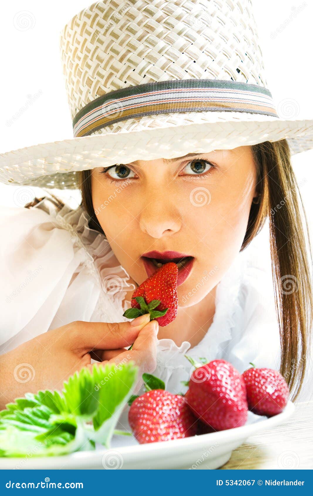 Eating strawberry stock image. Image of spring, eating - 5342067