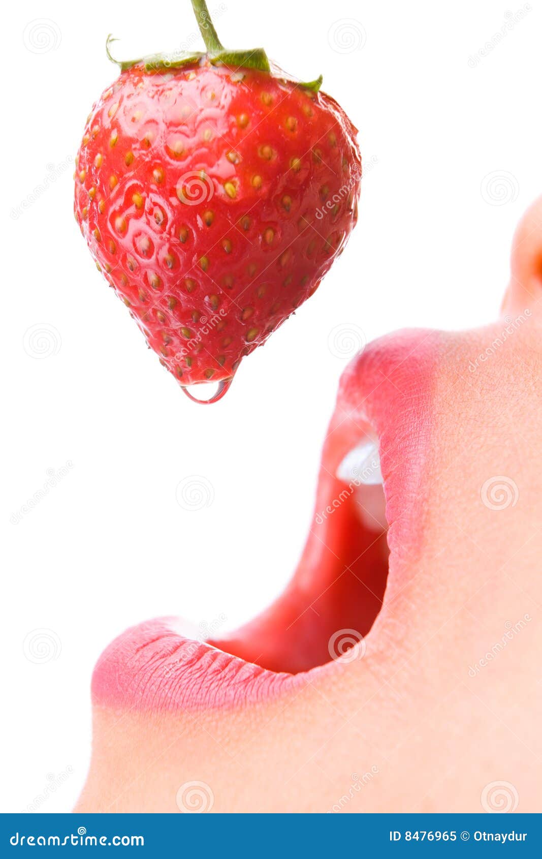Eating strawberry stock image. Image of close, isolated - 8476965