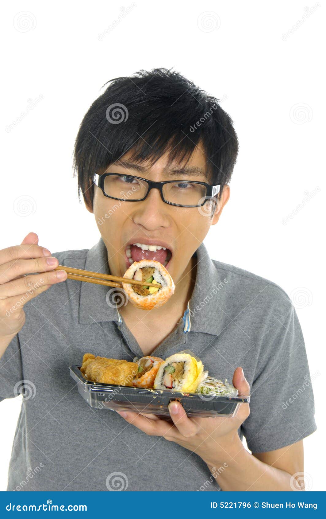 Eating sushi stock photo. Image of eating, healthcare - 5221796