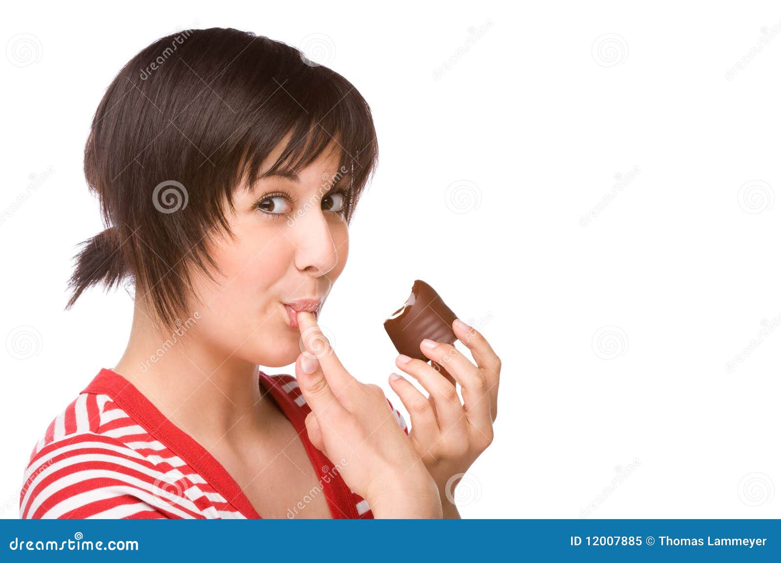 Eating Sweets stock image. Image of female, bitter, alone - 12007885