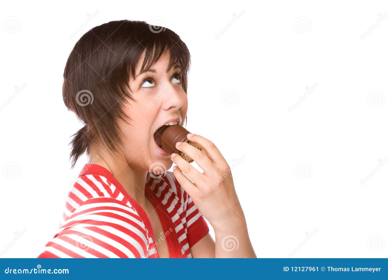 Eating Sweets stock image. Image of bite, calories, meringue - 12127961