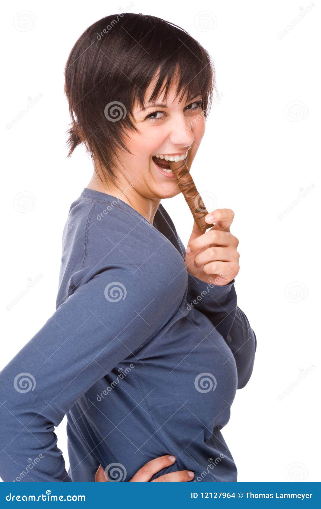 Eating sweets stock photo. Image of chocolate, beautiful - 12127964