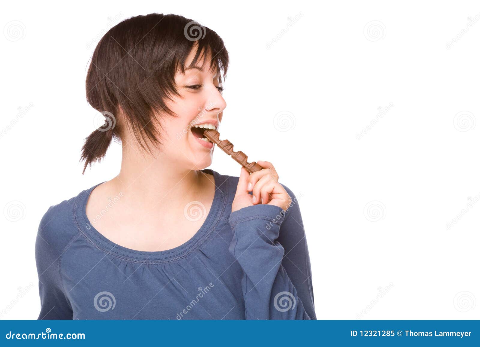 Eating sweets stock image. Image of casual, candy, delicious - 12321285