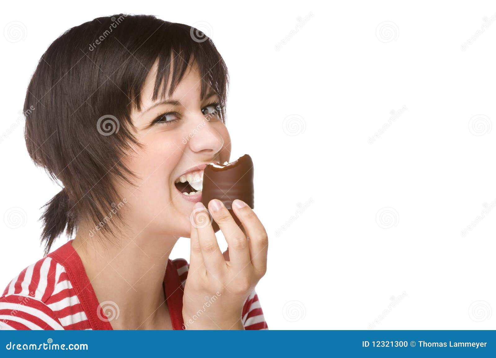 Eating Sweets stock photo. Image of calories, mouth, eating - 12321300