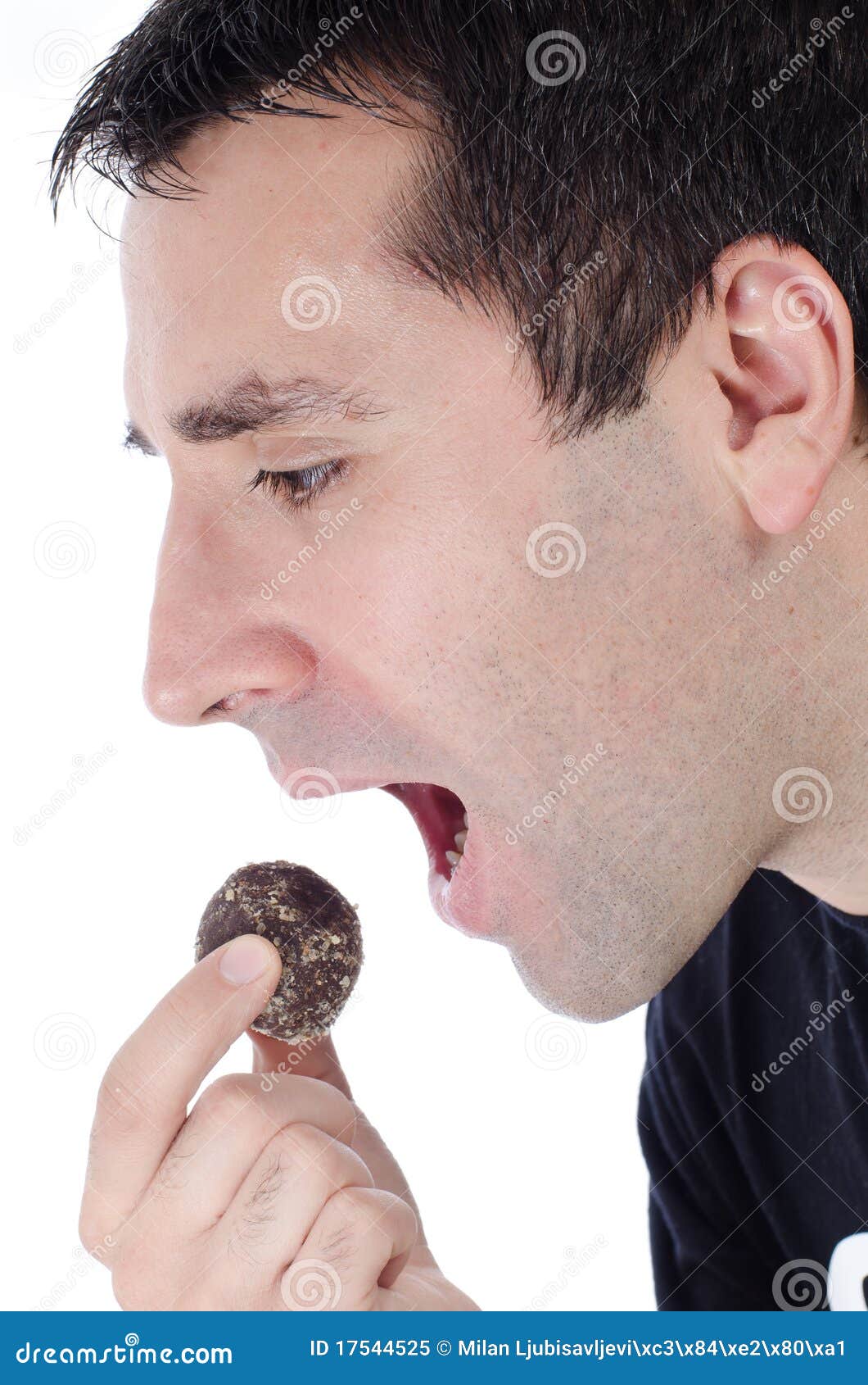 Eating Sweets stock image. Image of hand, chocolate, food - 17544525