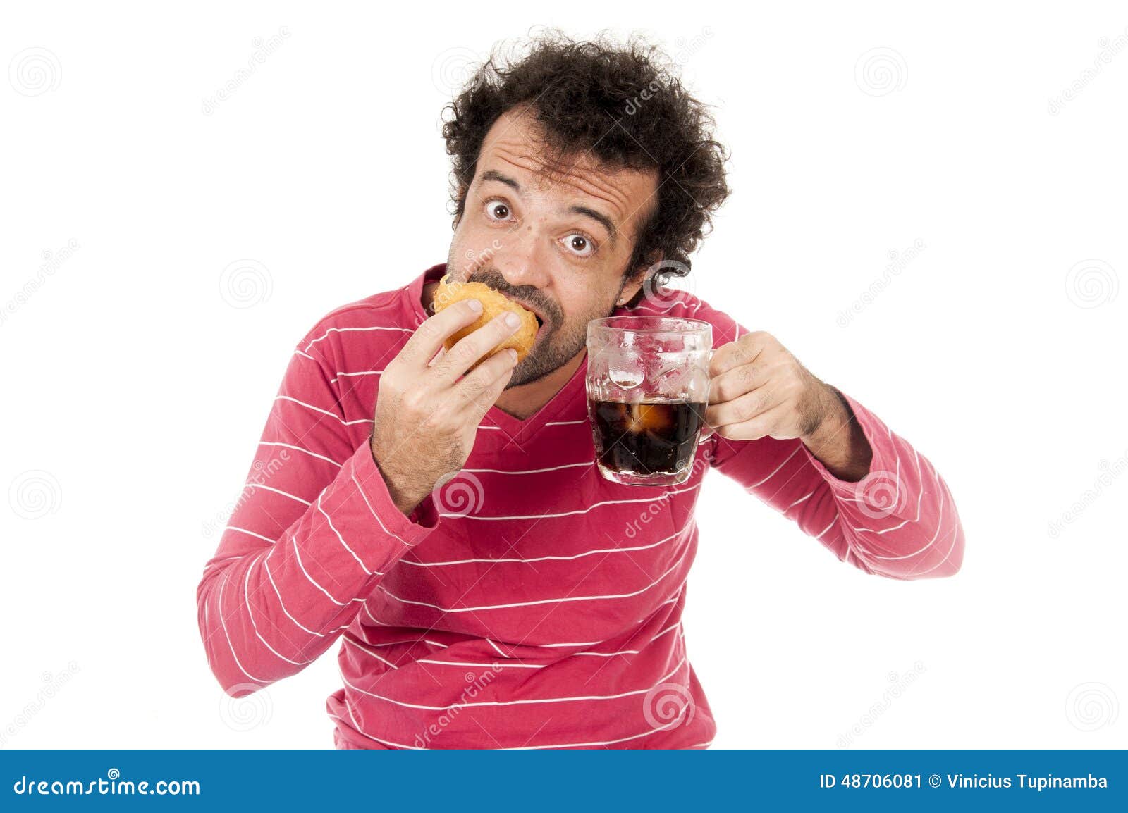 Eating stock image. Image of funny, body, white, studio - 48706081