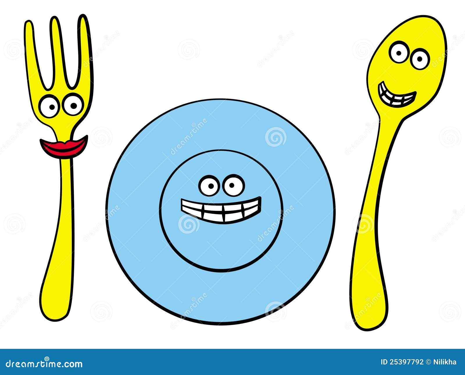 Eating utensils stock illustration. Illustration of dish - 25397792