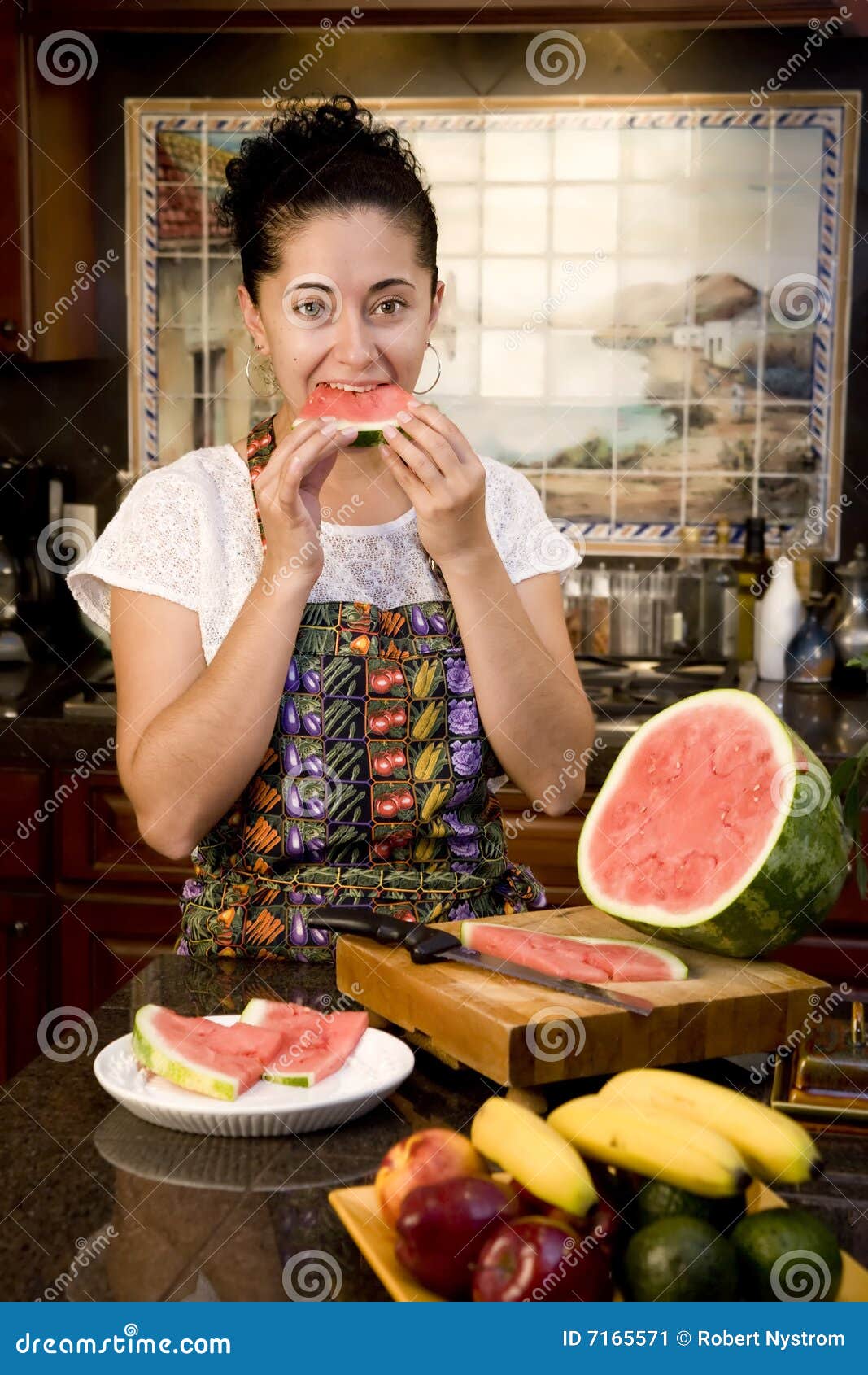 Eating watermelon stock image. Image of person, holding - 7165571