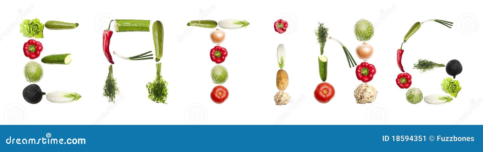 Eating Word Made of Vegetables Stock Image - Image of background ...