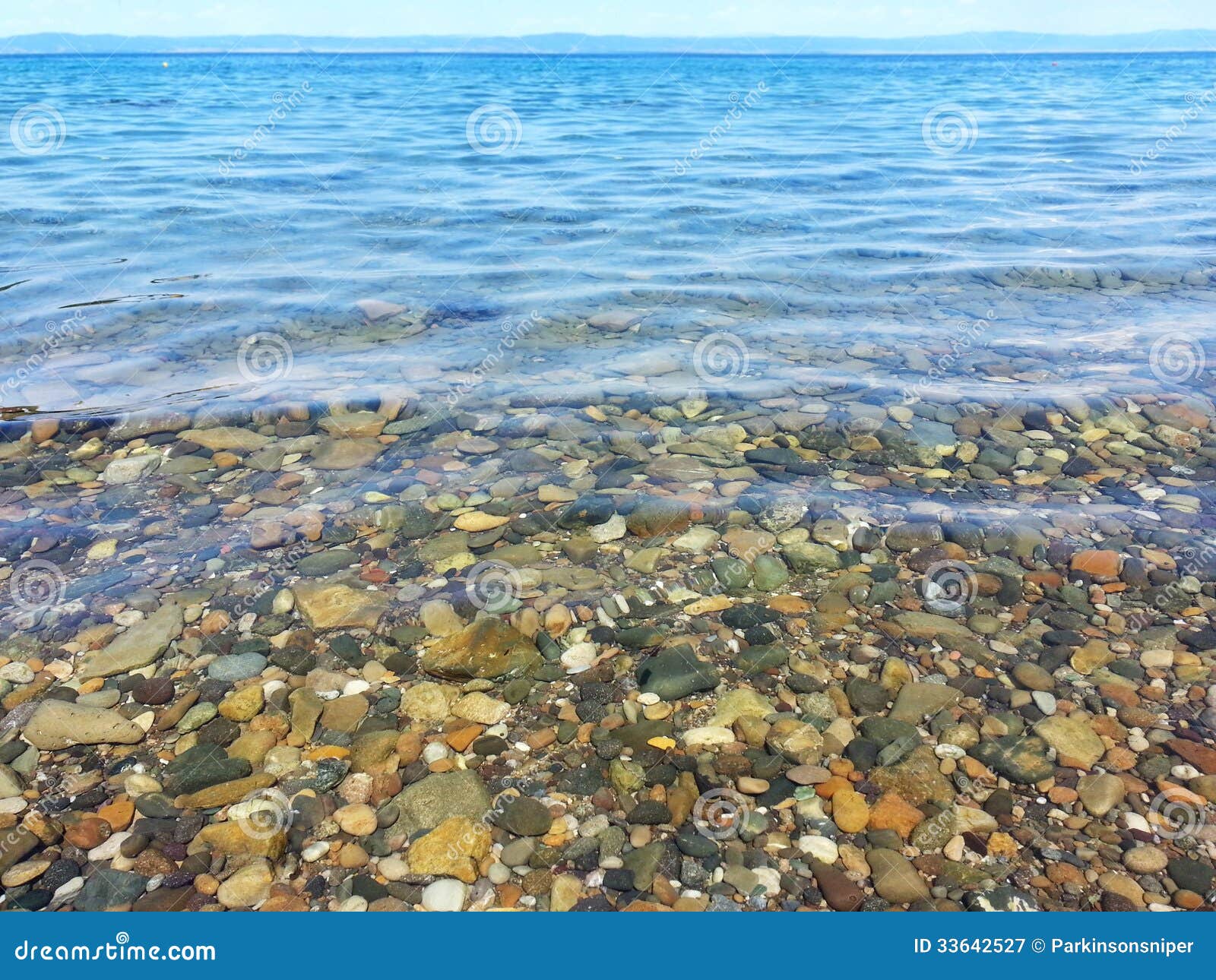 Eau de mer claire image stock. Image du pierre, été, cailloux - 33642527