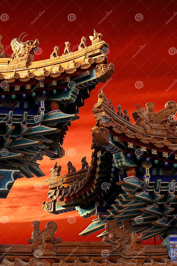 Eave of the Imperial Palace. Stock Photo - Image of golden, china: 5057332