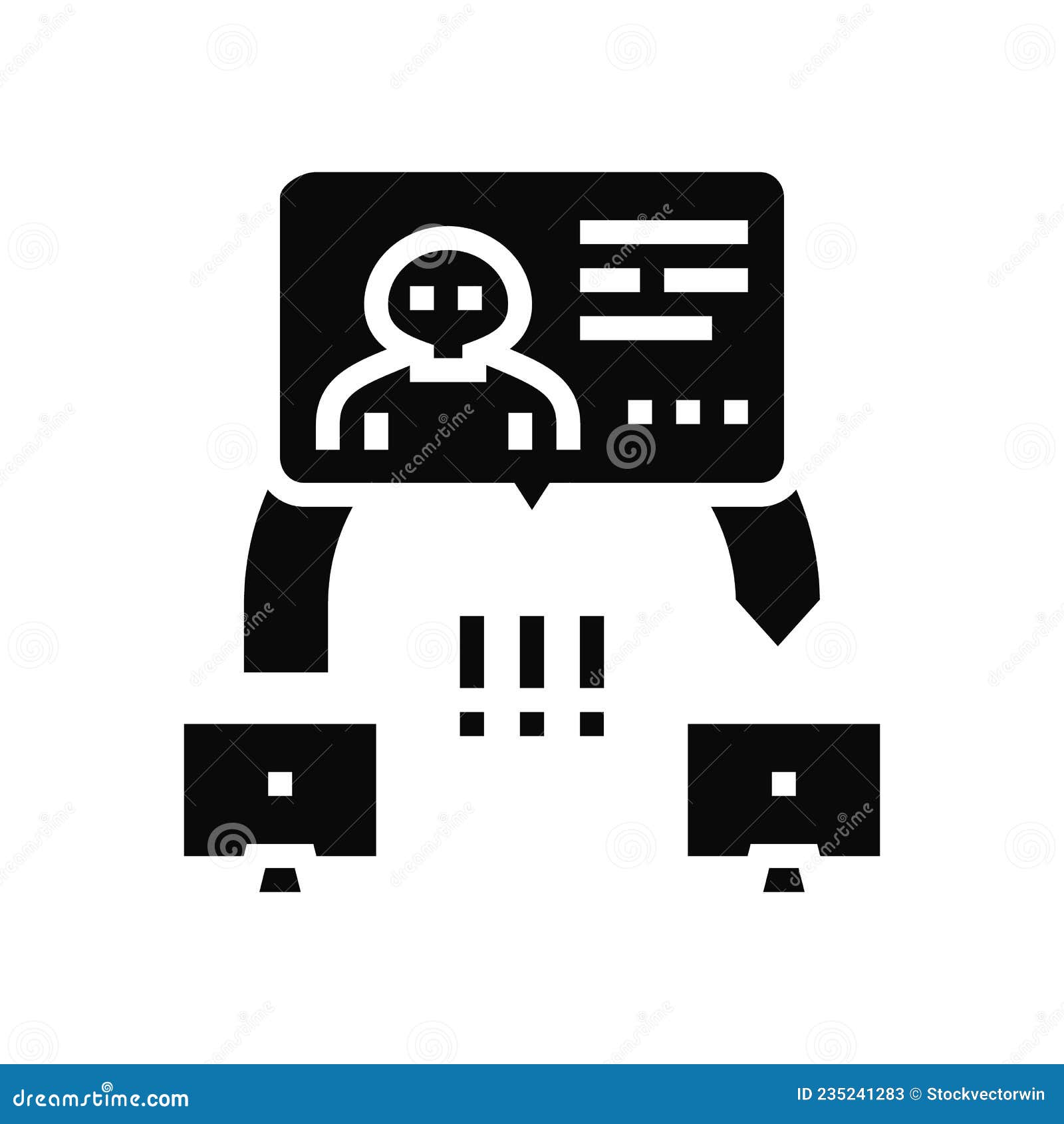 Eavesdropping Attacks Glyph Icon Vector Illustration Stock Vector ...