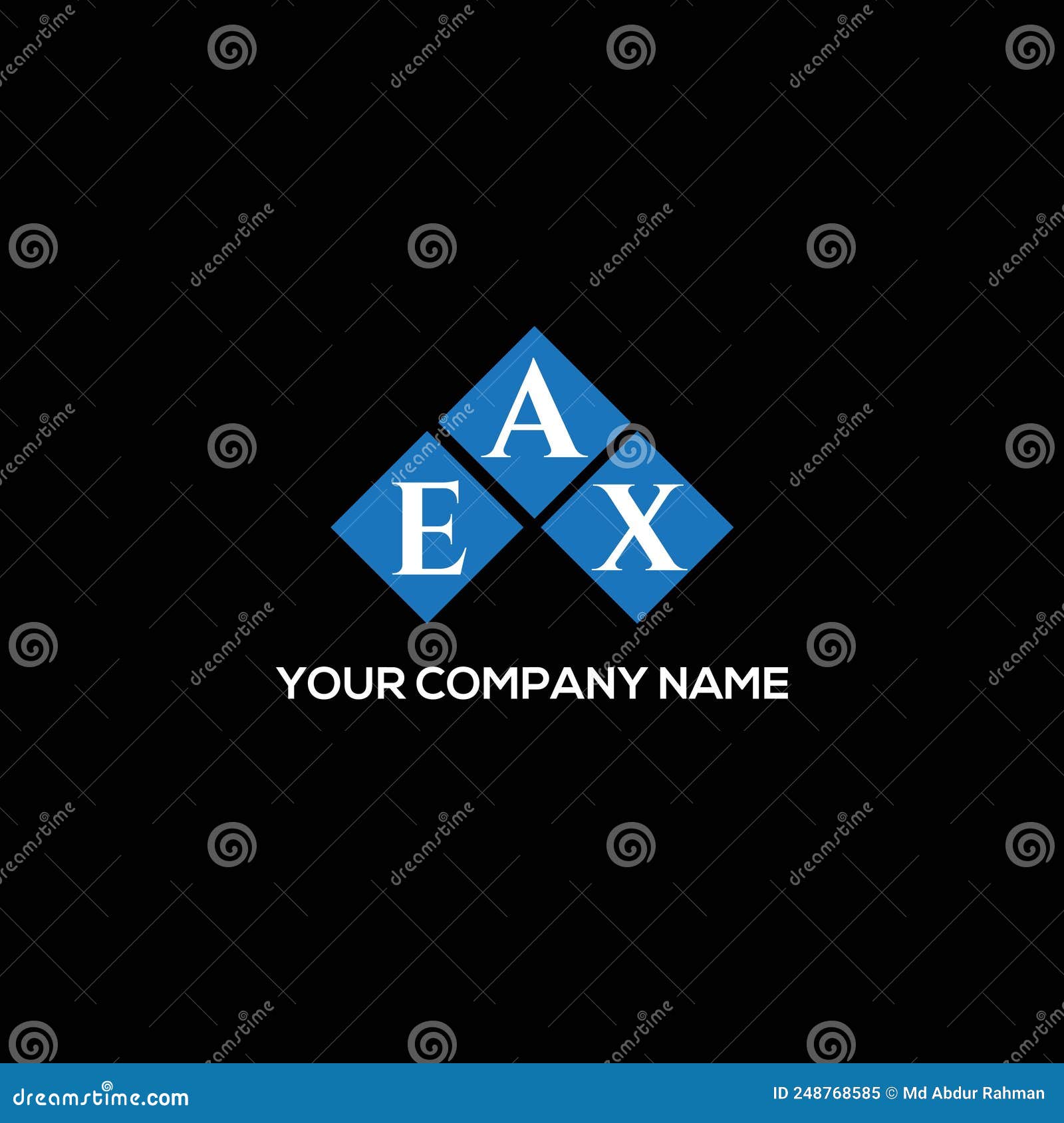 EAX Letter Logo Design on BLACK Background. EAX Creative Initials ...