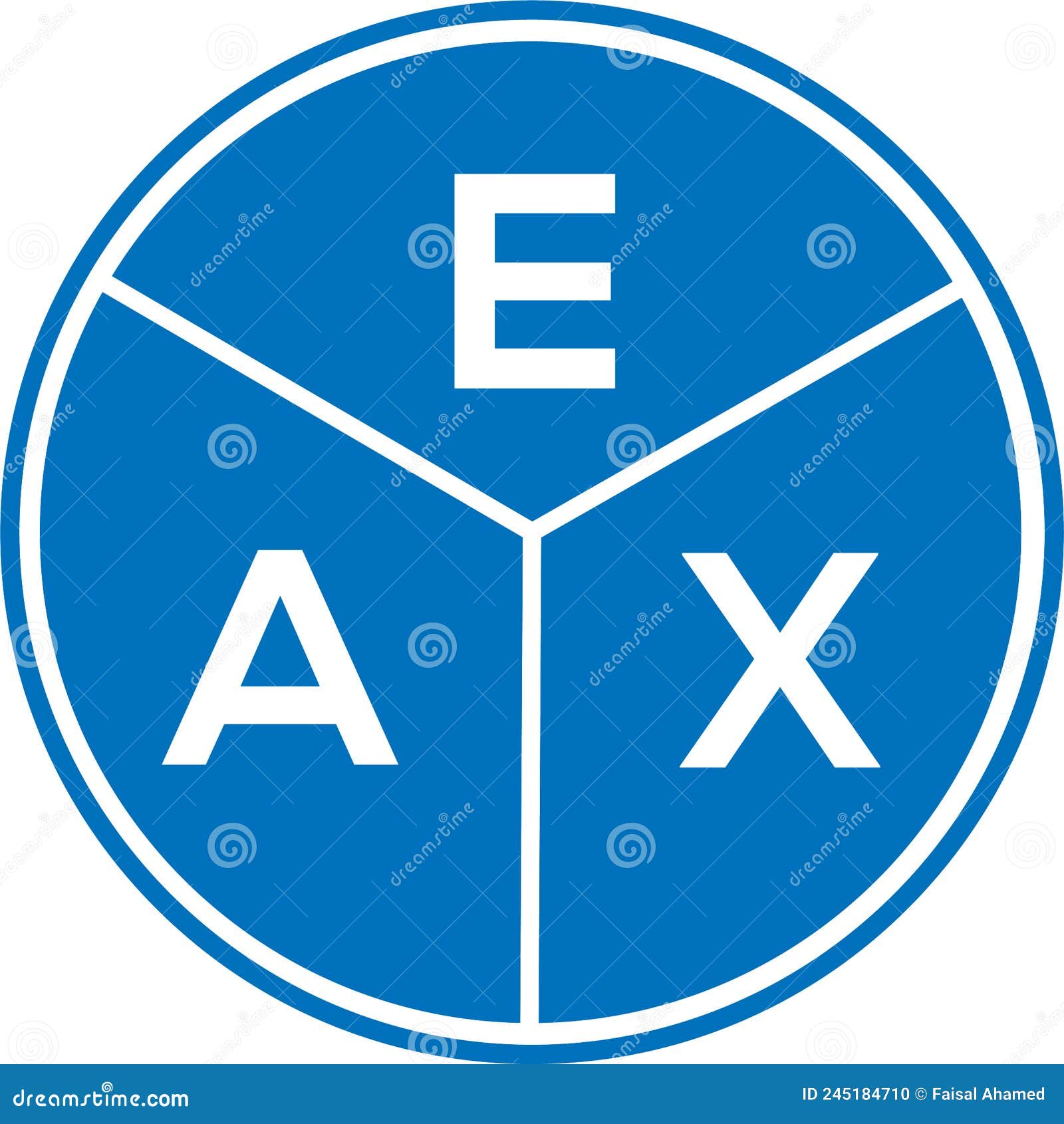 EAX Letter Logo Design on White Background. EAX Creative Circle Letter ...